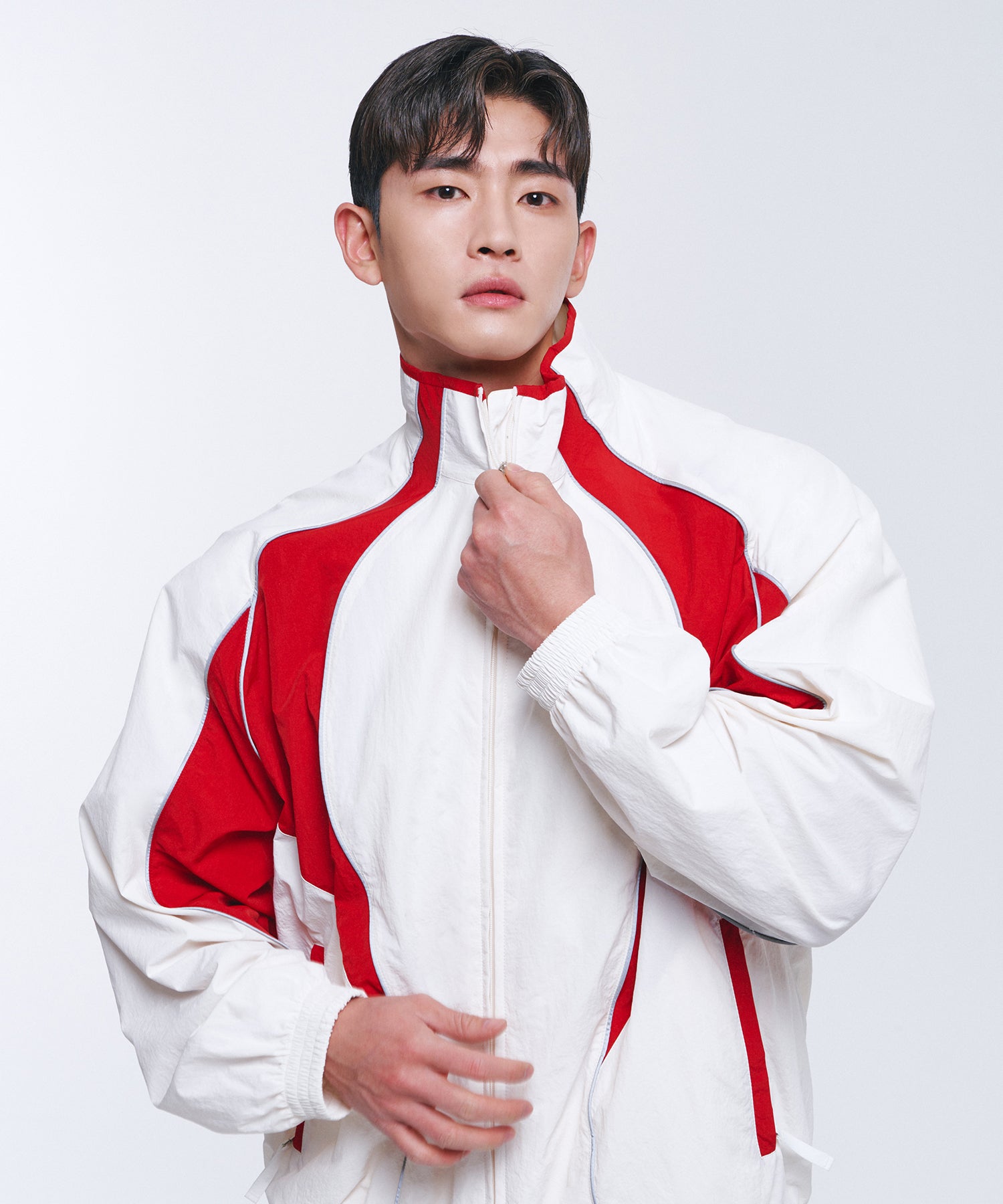 NYLON BLOCK JACKET [WHITE] – BRONTOWIN JAPAN EC-shop